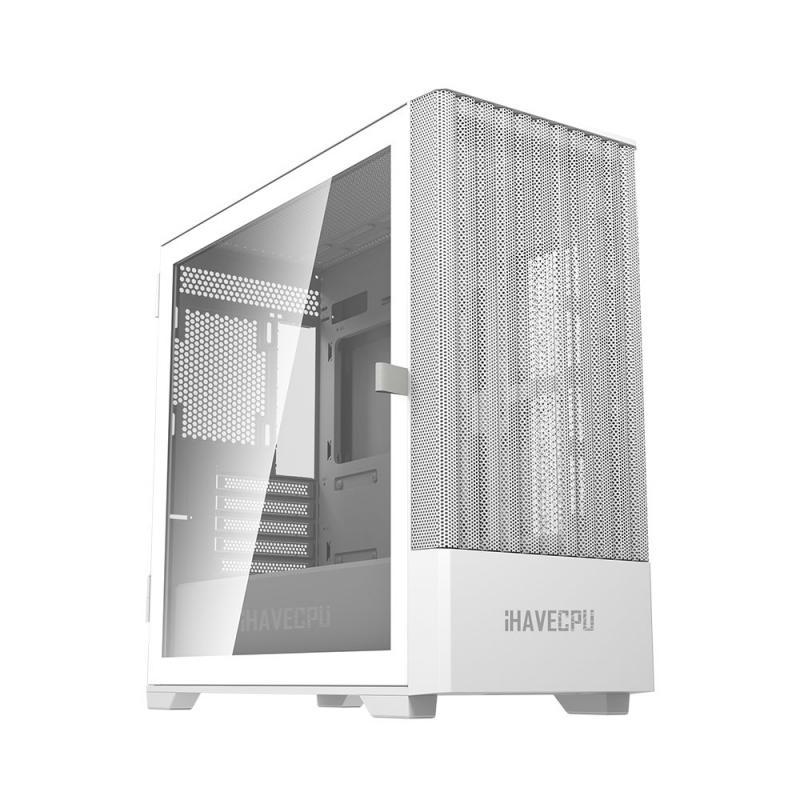 CASE (เคส) DARKFLASH DK415M x iHAVECPU (WHITE)(mATX)