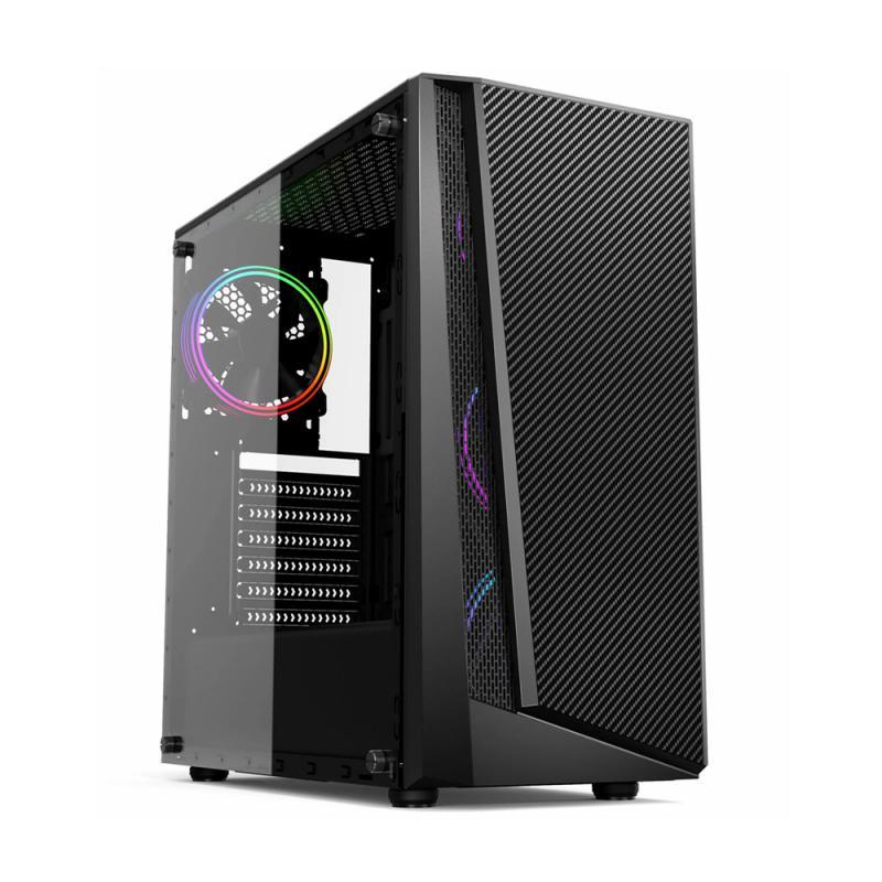 CASE (เคส) iHAVECPU GLACIER (BLACK)(ATX)