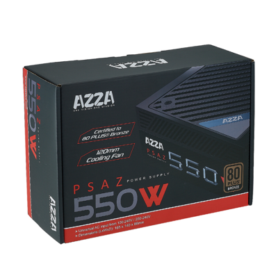 PSU (อุปกรณ์จ่ายไฟ) AZZA PSAZ 550W (80+BRONZE) (3Y)