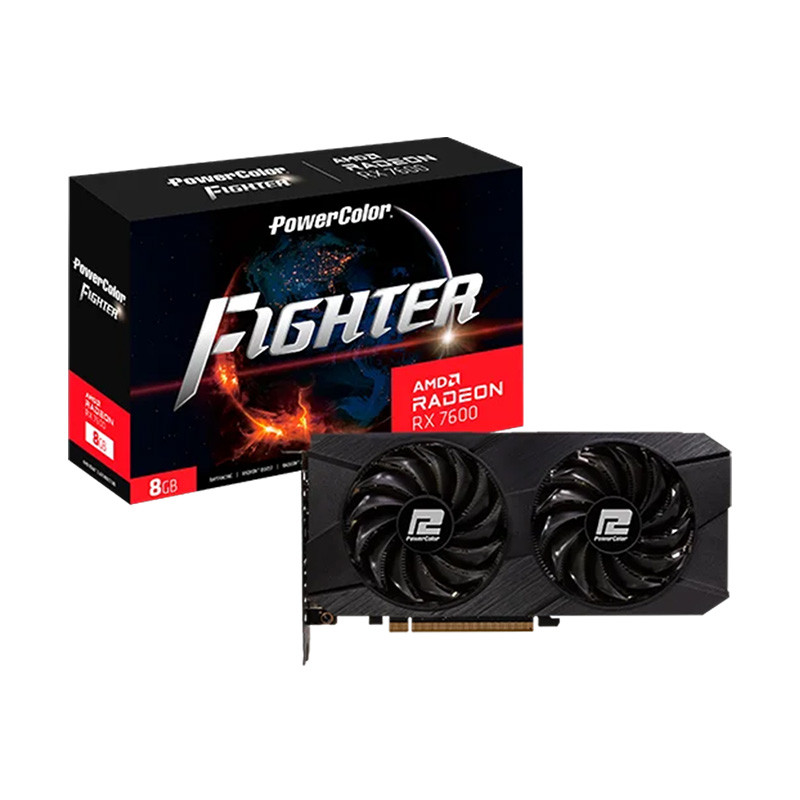 VGA(การ์ดจอ) POWERCOLOR RADEON RX 7600 FIGHTER 8G V2 - 8GB GDDR6 (RX ...