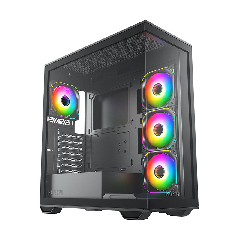 CASE (เคส) iHAVECPU K609 (BLACK)(ATX) (1Y)