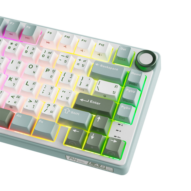 KEYBOARD (คีย์บอร์ด) ROYAL KLUDGE RK R75 SINGLE-MODE SKYCYAN (K SILVER ...