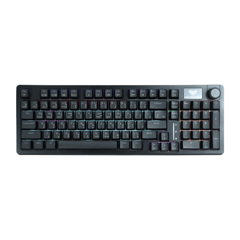 KEYBOARD (คีย์บอร์ด) AULA S98 (BLACK) 3IN1 WIRELESS [RED SWITCH] (EN/TH ...