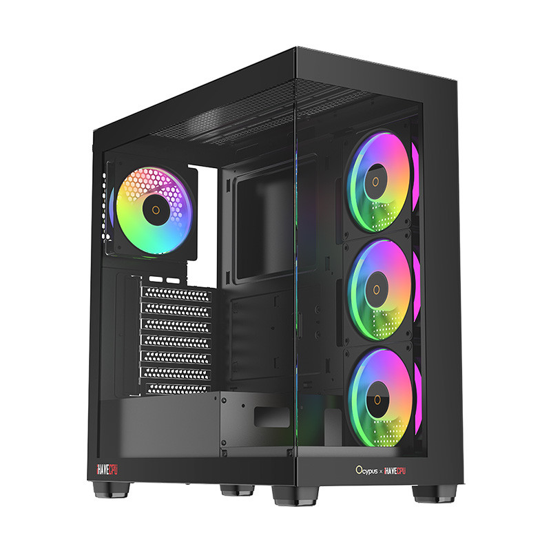 CASE (เคส) OCYPUS x iHAVECPU GAMMA C72 ARGB (BLACK)(ATX) (2Y)
