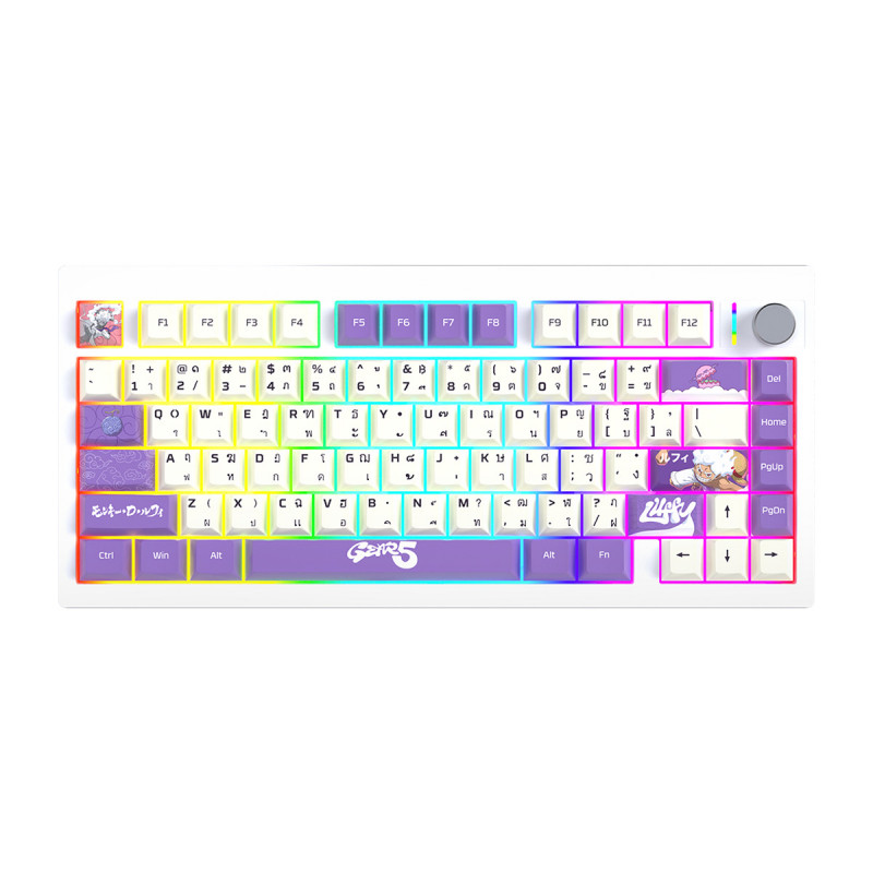 KEYBOARD (คีย์บอร์ด) FANTECH X ONE PIECE MK921 WIRELESS GEAR5 (BROWN ...