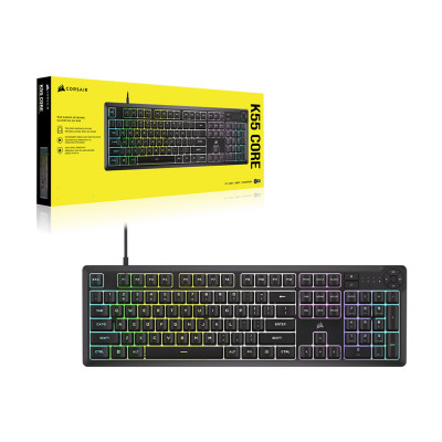 KEYBOARD (คีย์บอร์ด) CORSAIR K55 CORE (BLACK) (RUBBER DOME - RGB - EN ...