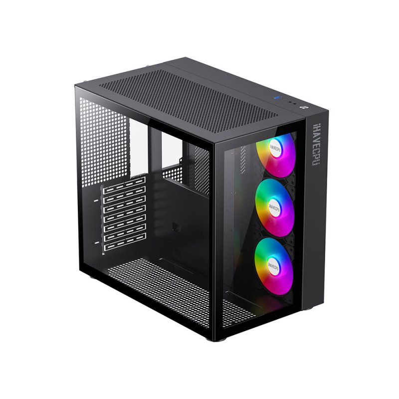 CASE (เคส) iHAVECPU INFINITY (BLACK)(ATX)