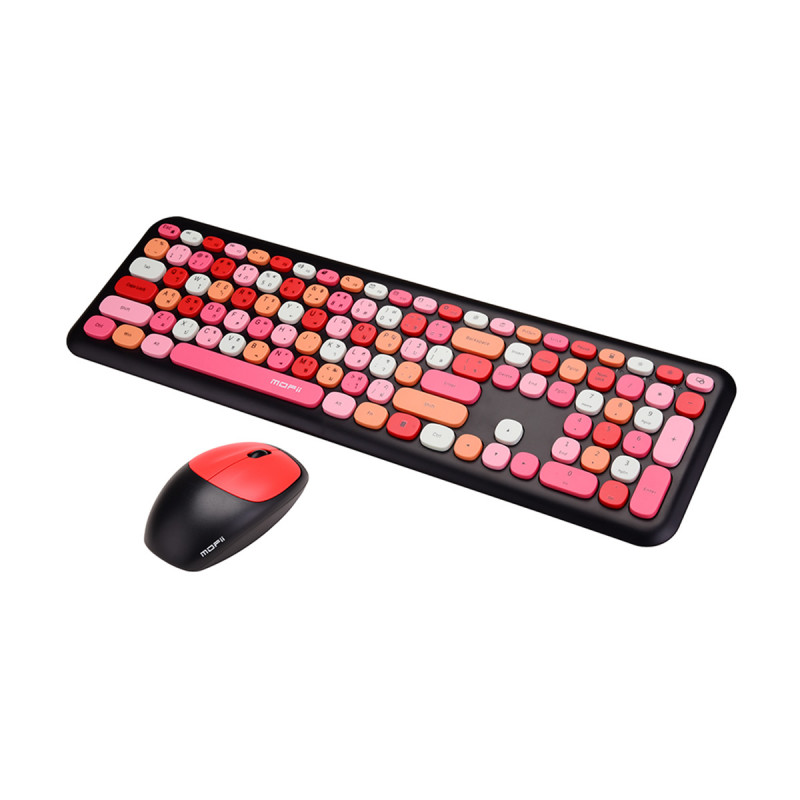 COMBO (คีย์บอร์ด+เมาส์) MOFII LOLLIPOP SILENT WIRELESS COMBO SET (MIXED BLACK) (EN/TH) (1Y)