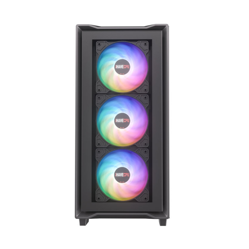 CASE (เคส) iHAVECPU IHC 301TG (BLACK)(ATX)
