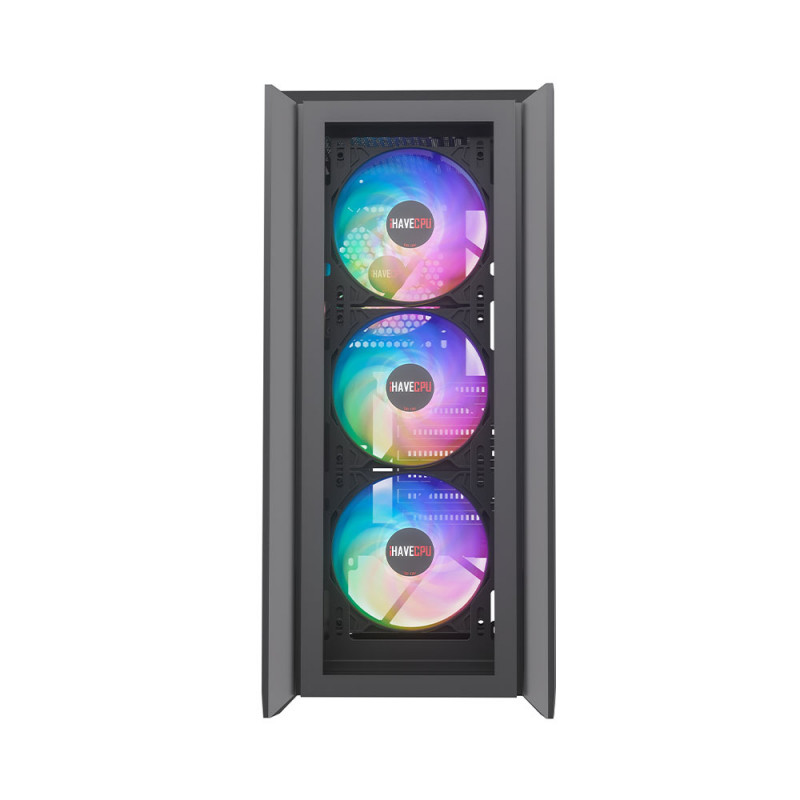 CASE (เคส) iHAVECPU IHC 401TG (BLACK)(ATX)