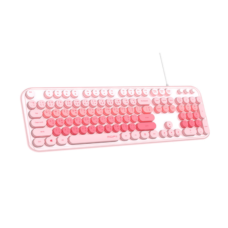 KEYBOARD (คีย์บอร์ด) MOFII LOVE ME ILLUMINATE WIRE KEYBOARD (PINK) (EN ...