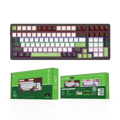 KEYBOARD (คีย์บอร์ด) EGA TYPE CMK9 BLACK/GREEN (BLUE SWITCH) EN/TH (2Y)