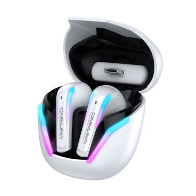 HEADSET (หูฟัง) ONIKUMA T27 TRUE WIRELESS GAMING EARBUDS (WHITE) (2Y)
