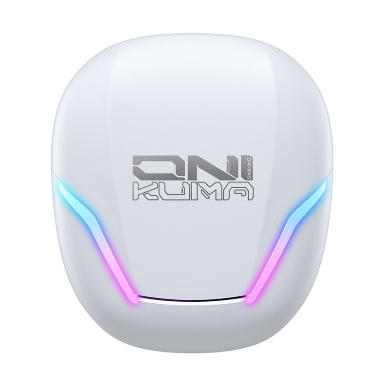 HEADSET (หูฟัง) ONIKUMA T27 TRUE WIRELESS GAMING EARBUDS (WHITE) (2Y)